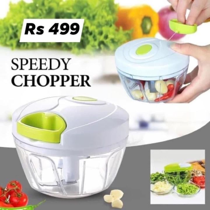 Handy Mini Plastic Chopper With 3 Blades Smart Chopper Keema Making ...