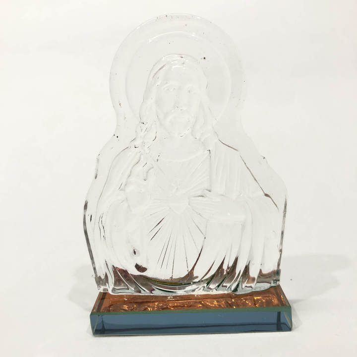 Lord Jesus Christ Bhagwan Crystal Glass Transparent Showpiece / God ...