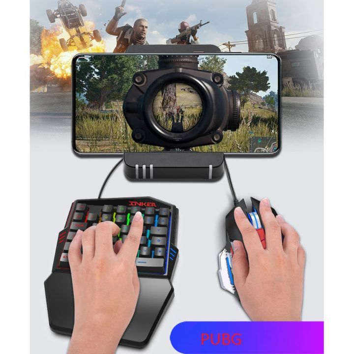 K99 USB Wired One Handed Gaming Keyboard ,mouse and conecter RGB ...
