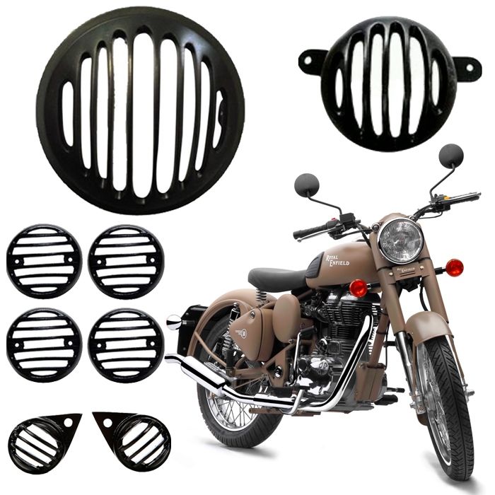 Bullet Bike Head Light Cover, Vehicle Model: Royal Enfield Cover 8 Pcs ...