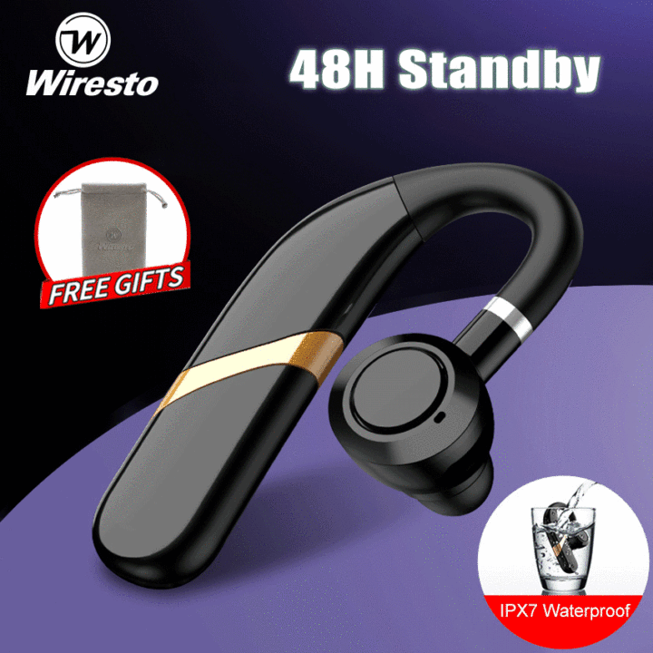 Wiresto X9 Business Bluetooth Earphone V5.0 Wireless Earpiece Noise Canceling Ultralight Earbuds ...