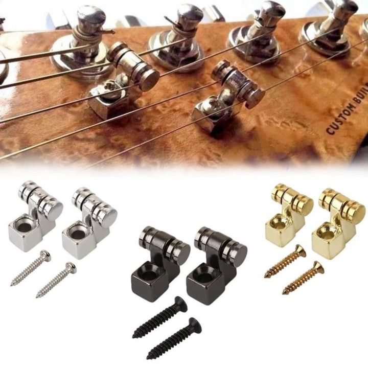 Mounting Tree Guide Alloy Electric Guitar Chrome Roller Chrome Retainer Roller String Trees ...