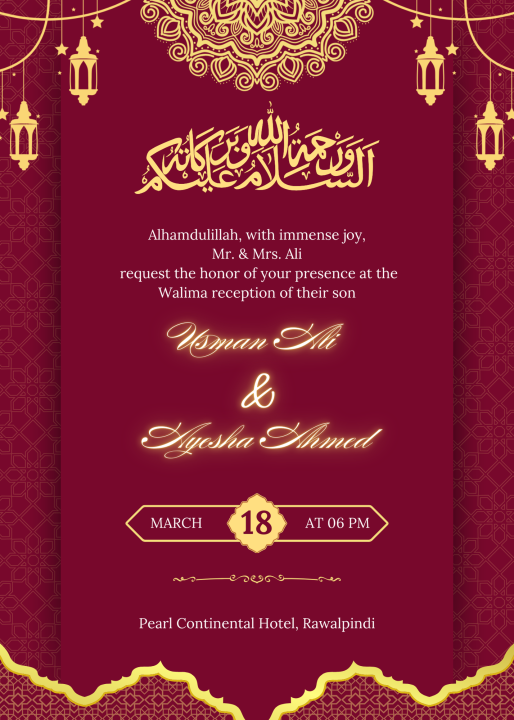 Digital Invitations – Mehndi, Baraat, Walima & Birthday Cards | Urdu ...