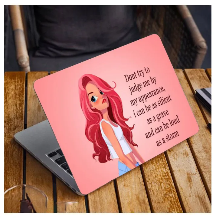 Art Girl Quote Laptop Back Skin Vinyl Stickers Decal for 13 14 15 15.6 ...