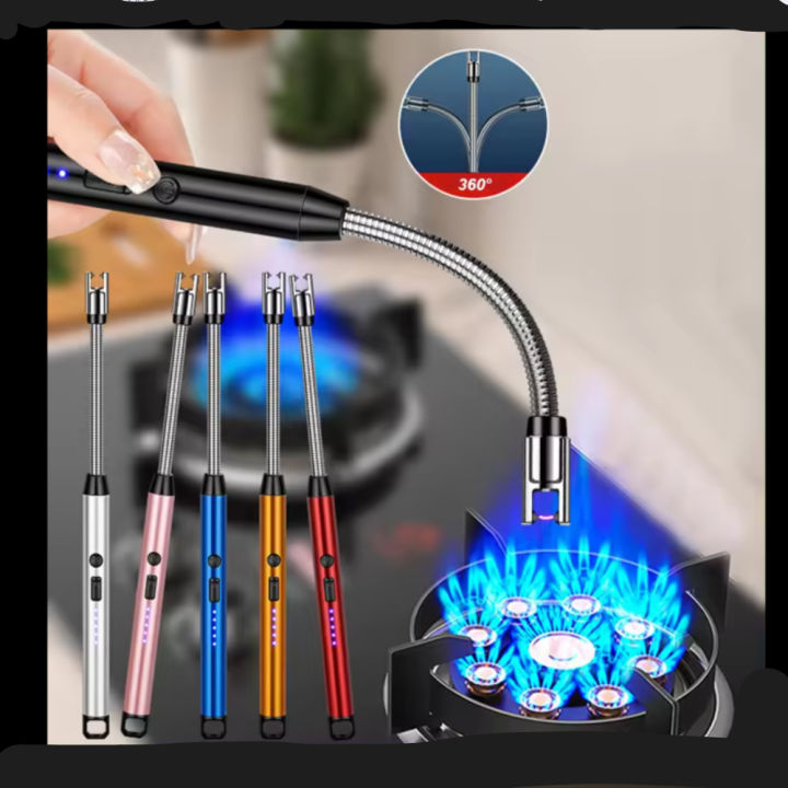 Rechargable Electric Kitchen Lighter with long Neck,USB Arc lighter ...