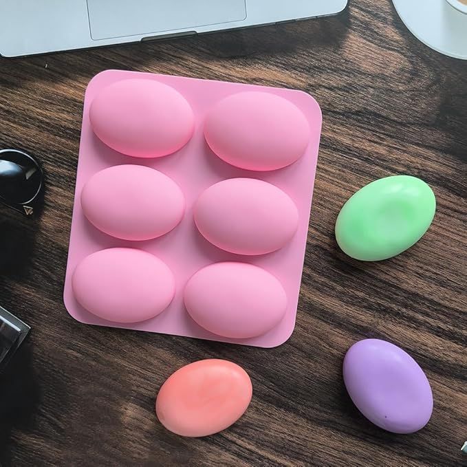 Oval Shape Soap and Mousse Silicone Mold 6 Cavity | Daraz.pk