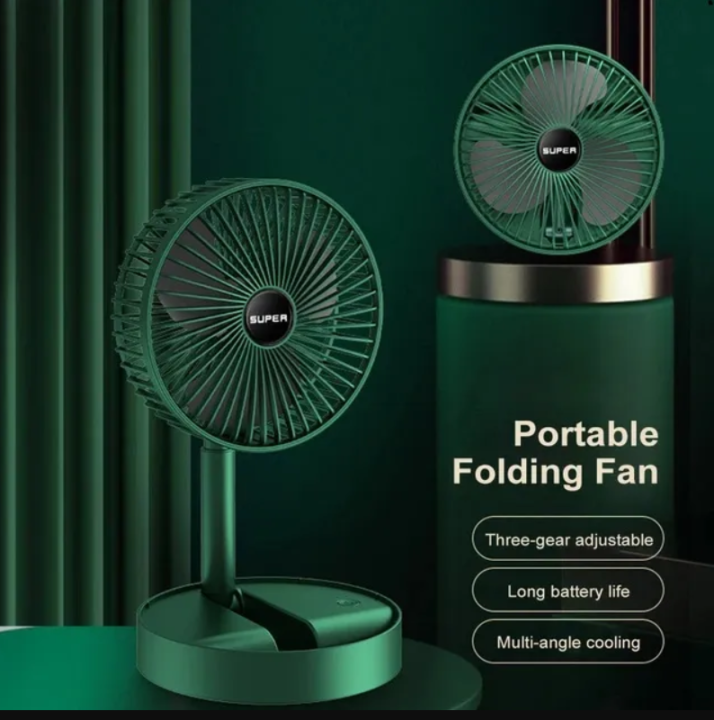 Powerful Rechargeable Table Fan with Height and 3 speed Adjustable ...