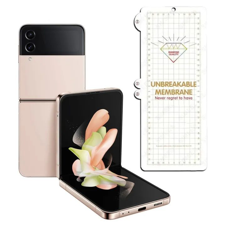 Samsung Galaxy Z Flip 4 Front Full Coverage Glossy Membrane Soft Film ...