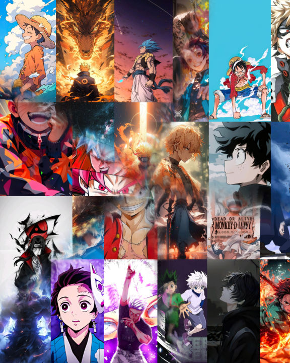 Random Mix Anime Sticker Cards 5 x 3 Inches Cards Best Quality For Cool ...