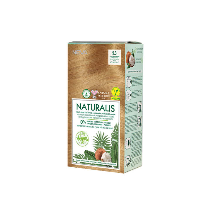 Naturalis Hair Color Cream Set – 9.3 Light Golden Blonde | Vegan ...
