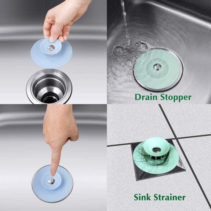ZMM Sink Drain Strainer Hair Catchers Rubber Shower Bathtub Floor ...