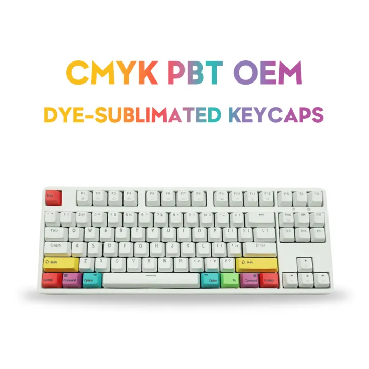 Mechanical Keyboard PBT Keycaps OEM Profile CMYK 10 Keys MAC WIN Layout ...