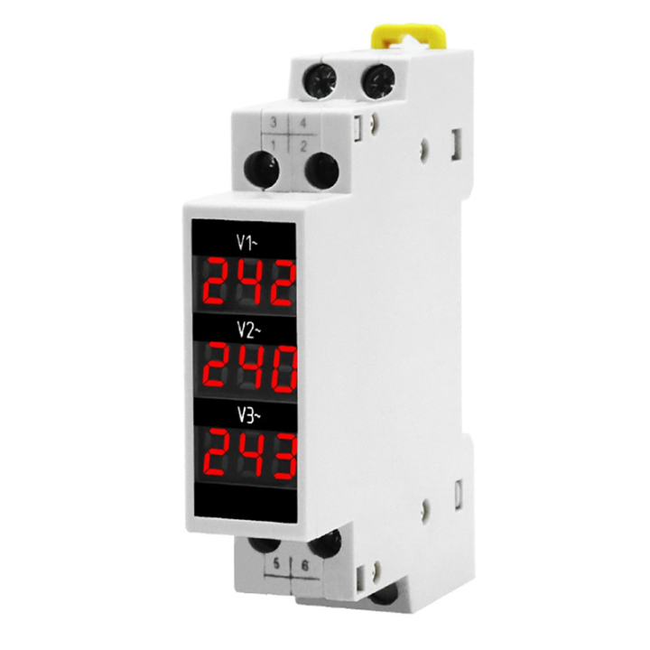Spreeshop - LED Three Phase Voltmeter Mini Digital Display Modular ...
