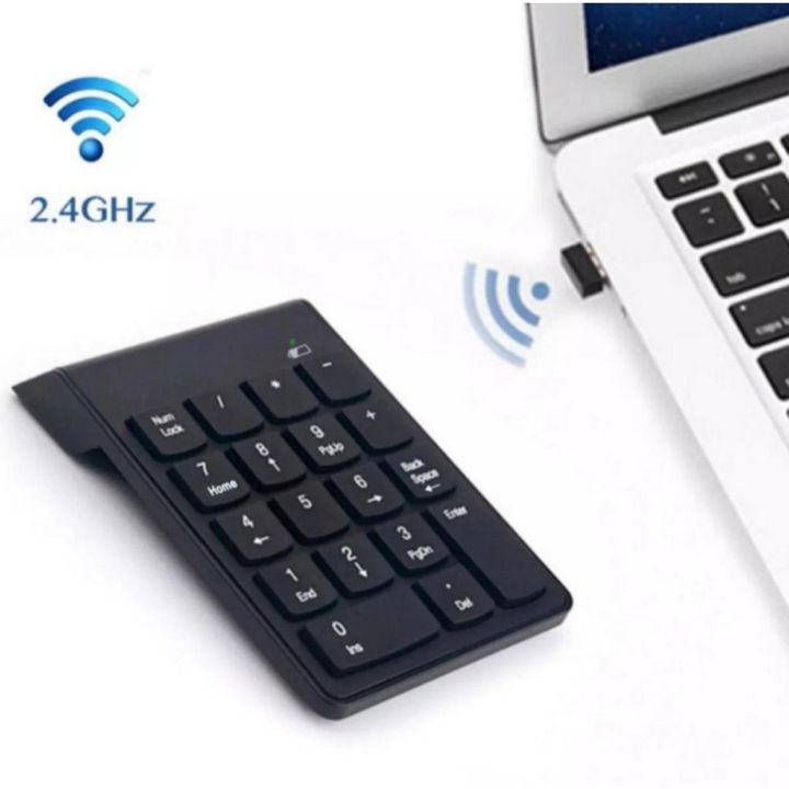 Wireless Numeric 18 Keys Mini USB 2.4GHz Keypad Keyboard Numpad for PC ...