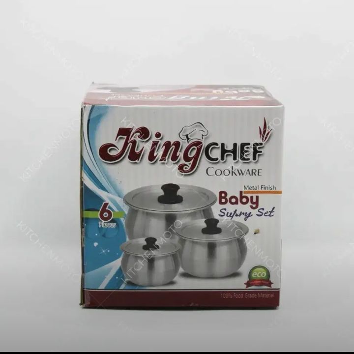 KING_CHEF Baby Bell Pot Set (Pateli) (Matki Shape) (Cooking pot ...