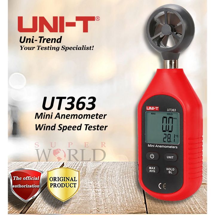 UT363 - Mini Anemometer Wind Speed Temperature Tester - Black And Red ...