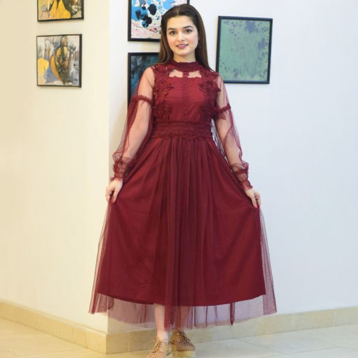 Top Trending And Stylish Designer Lace /Net Maxi For Women 2021 | Daraz.pk