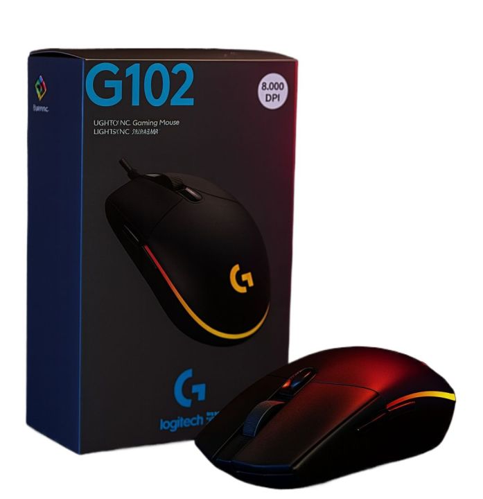 Logitech G102 LIGHTSYNC RGB Wired Gaming Mouse – 8000 DPI Sensor ...