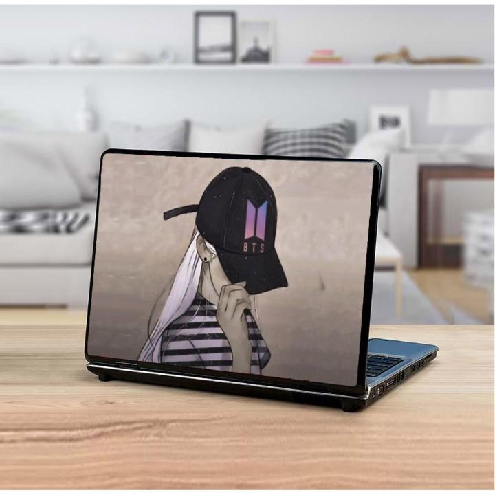 BTS.Girl>B.T.S Logo Laptop back cover / skin / sticker for girls / boys ...