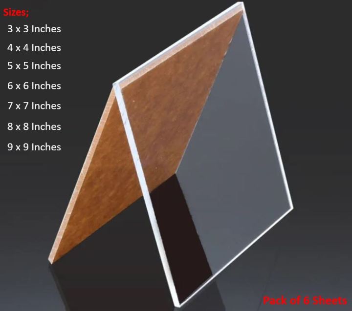 Square Transparent Acrylic Sheets Perspex Plate High Clear for Home DIY ...