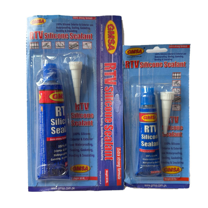 GMSA RTV Silicone Sealant Tube Clear (Transparent) Colour Best For Stop ...