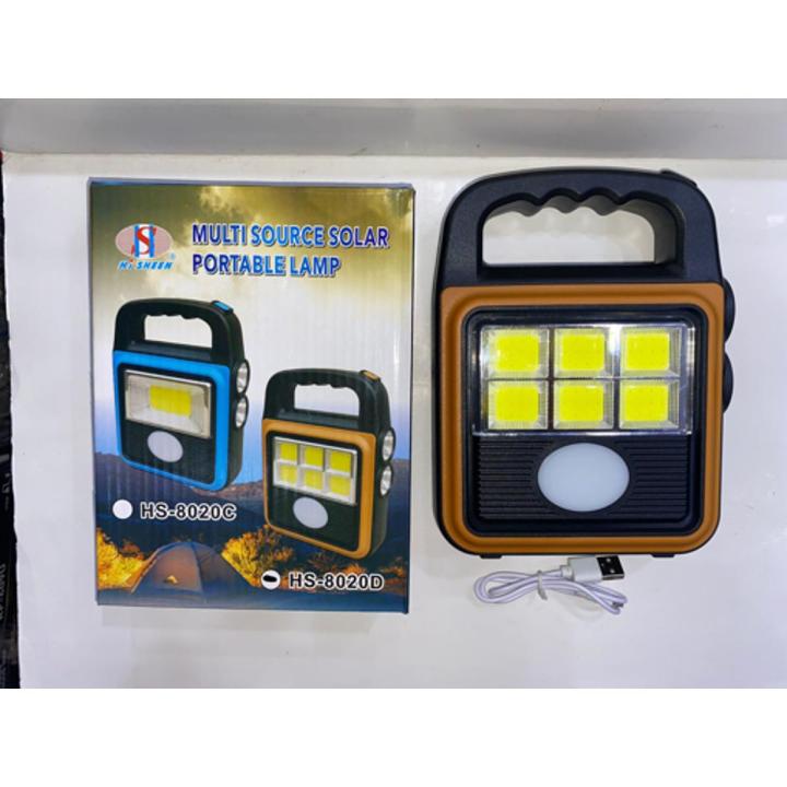 Multi Source Solar Portable Lamp HS-8020D ORANGE 4 lighting in 1 | Daraz.pk