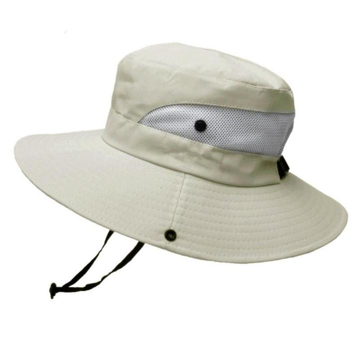 Outdoor Big Wide-Brim Climbing Fishing UV Protection Women Men Bucket ...