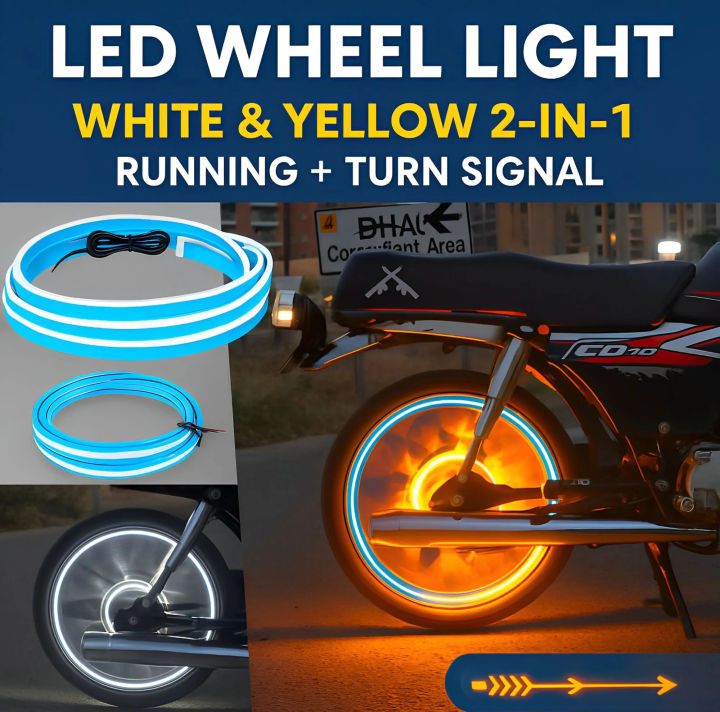 2 Pieces Bikes, Motorcycles and Cars Tires Drum, Wheel Hub Lights ...