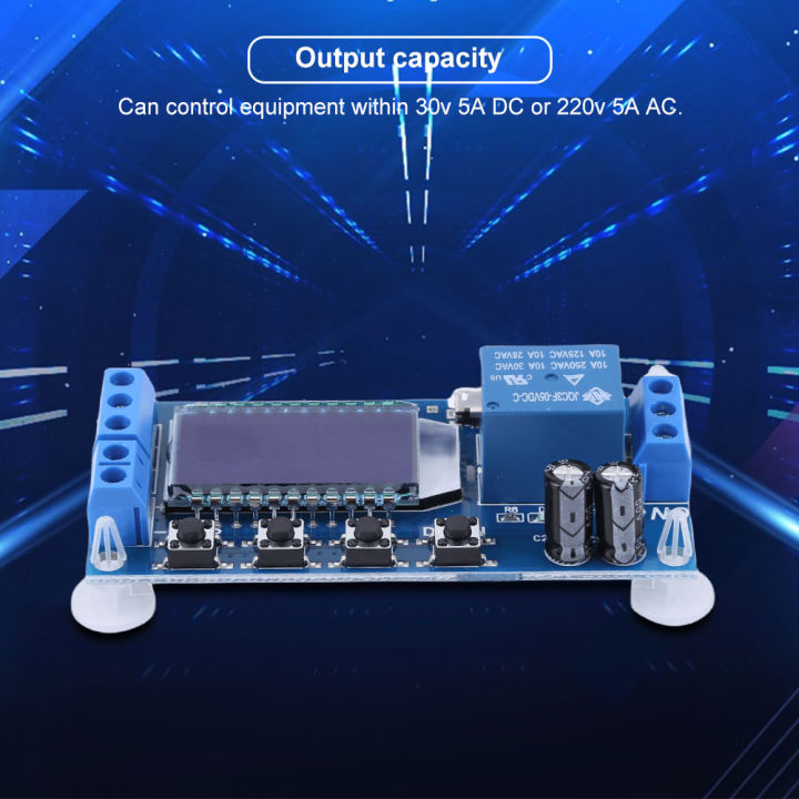 XY-LJ02 Timer Relay Delay Switch Module with LCD Display 6-30V USB 5V Power Supply for Home ...