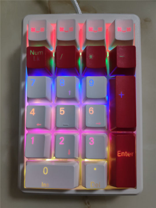 PBT keycap for mechanical keyboard numpad cherry mx backlit translucent ...