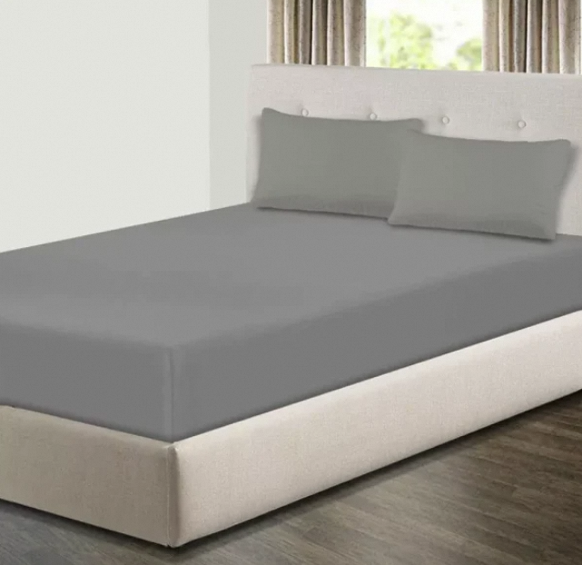 Jersey Fitted Sheet With Pillow Covers – 100% Cotton Stretchable Bed ...