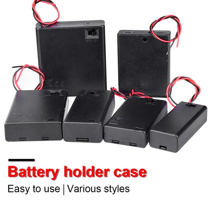 Plastics Switch Wire Lead AA AAA Battery Case on/off 2X 3X 4X 6X 8X ...