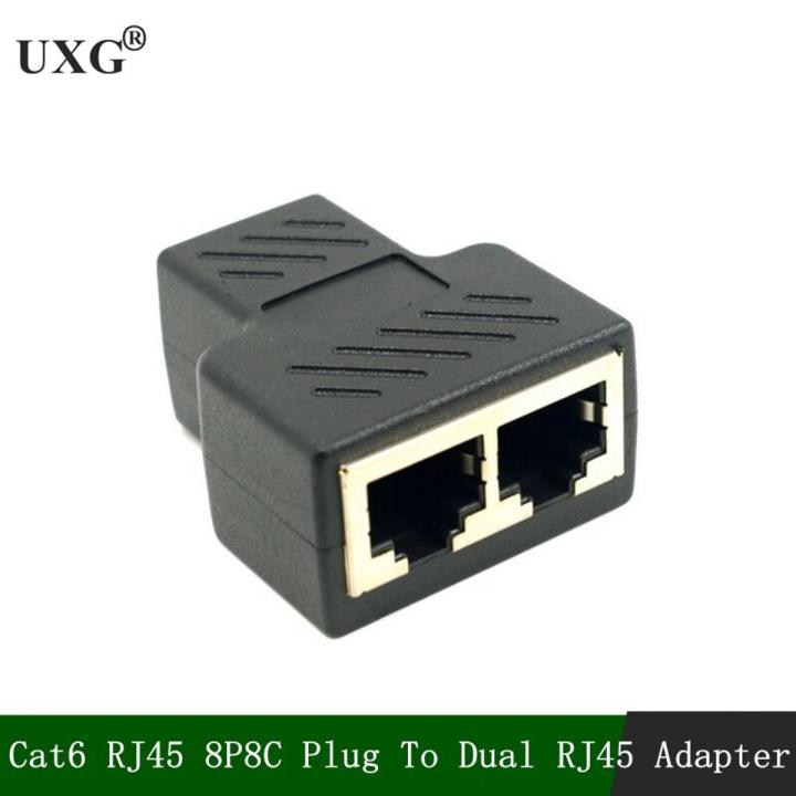 【3C VictoryEagle Store】1pcs RJ45 Splitter Adapter 1 to 2 Dual Female ...