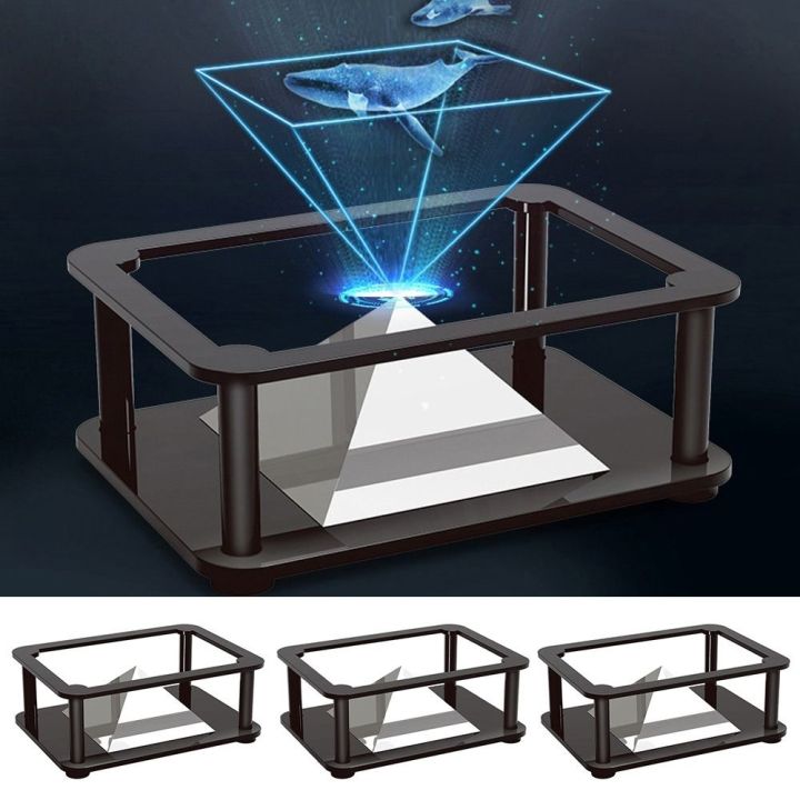 Durable Plastic 3D Holographic Display Stand Toys Creative Pyramid Hologram Projector ...