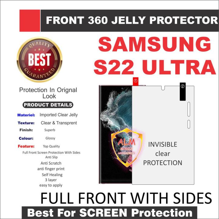 Samsung Galaxy S22 Ultra JELLY Screen Protector WITH SIDES Hydro gel ...