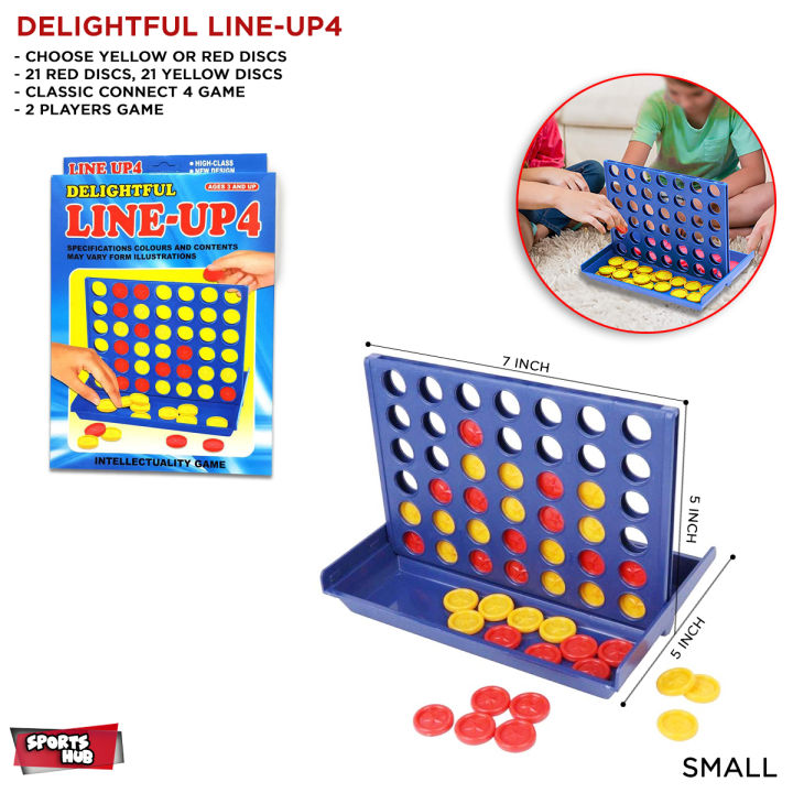 Line Up 4 Small & Large Educational Board Game Toys 4 in a Line Classic Fun Educational Family ...