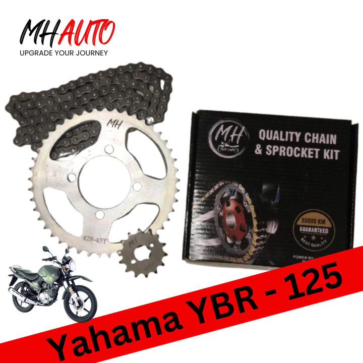 Yamaha YBR-125 Chain sprocket kit Garari Set | Daraz.pk