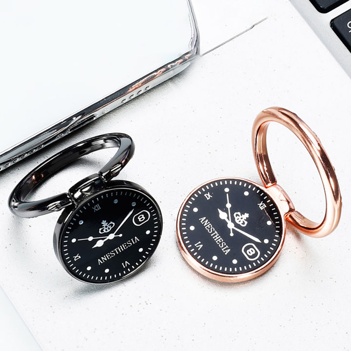 Finger Ring Phone Holder 360 Degree Rotatable Luxury Clock Finger Ring ...