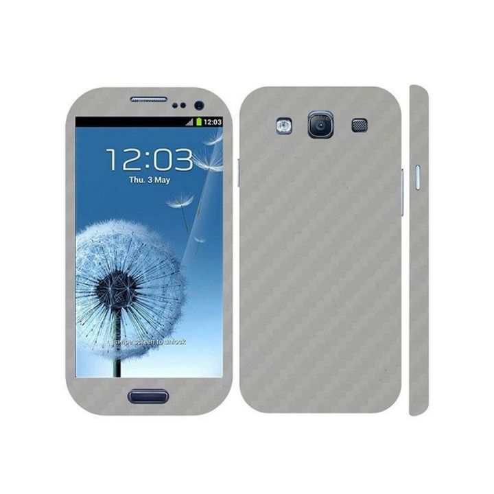 Samsung Galaxy S3 Neo Silver Carbon Fiber Texture Mobile Skin | Daraz.pk