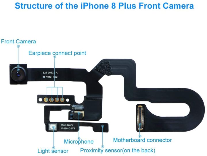 iphone 8 Plus Front Camera Flex Cable (strip) With Proximity Sensor ...