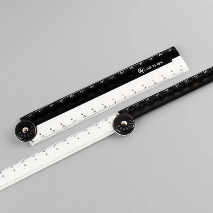 Graphic Black And White Folding Ruler Plastic Measuring Straight Ruler ...
