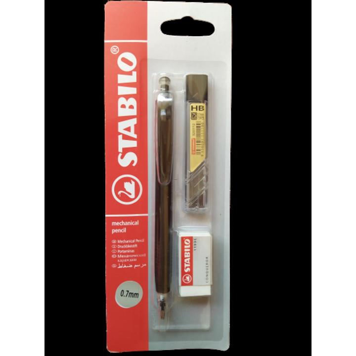 STABILO Mechanical Pencil 0.7MM+Lead+Eraser | Daraz.pk