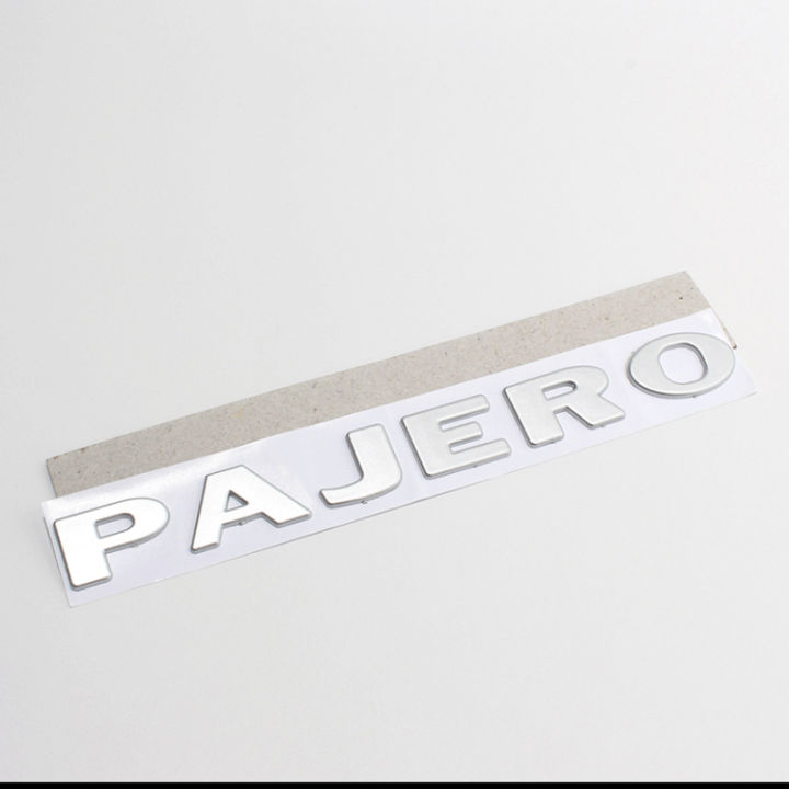 PAJERO Letter Emblems Sticker ABS Plastic Self-adhesive Badge Car Front ...