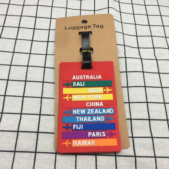 New Worldwide City Name PVC Luggage Tag Silicone Identifier Travel ...