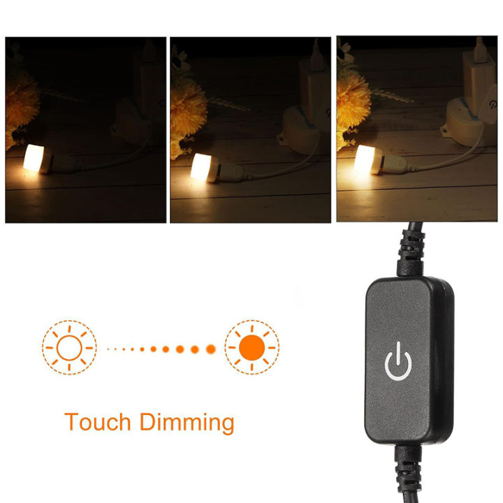 1PC USB DC 5V Stepless Manual Knob Touch LED Dimmer Switch For 5050 ...