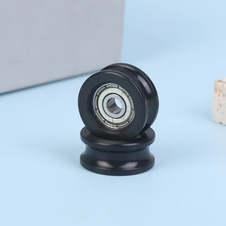 4x19x8.5mm POM Delrin Plastic U Groove Roller Guide Wheel 624 Bearing ...
