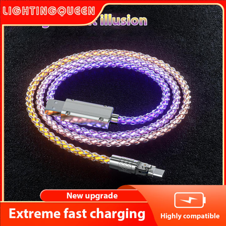 Rotating 180 elbow machinist RGB data cable illuminated 66W braided ...