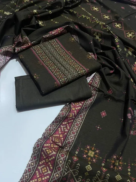3PC UNSTITCHED | Shamre 𝐬𝐡𝐢𝐫𝐭 💠𝐓𝐫𝐨𝐮𝐬𝐞𝐫 𝐩𝐥𝐚𝐧𝐞 💠𝐃𝐮𝐩𝐩𝐚t𝐚 𝐃𝐨𝐫𝐢𝐲𝐚 | Daraz.pk