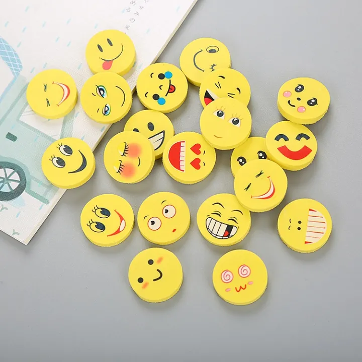 ₱5 Only! Emoji smiley eraser school supplies Kids Birthday Party Favor ...