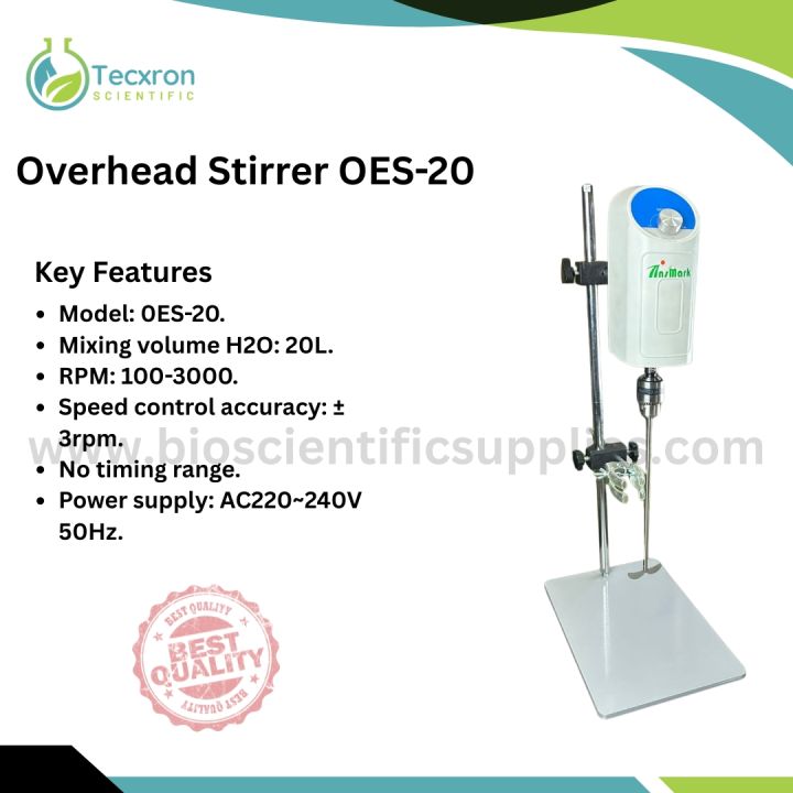 Overhead Stirrer OES-20 | 20L Laboratory Mixer | Variable Speed ...